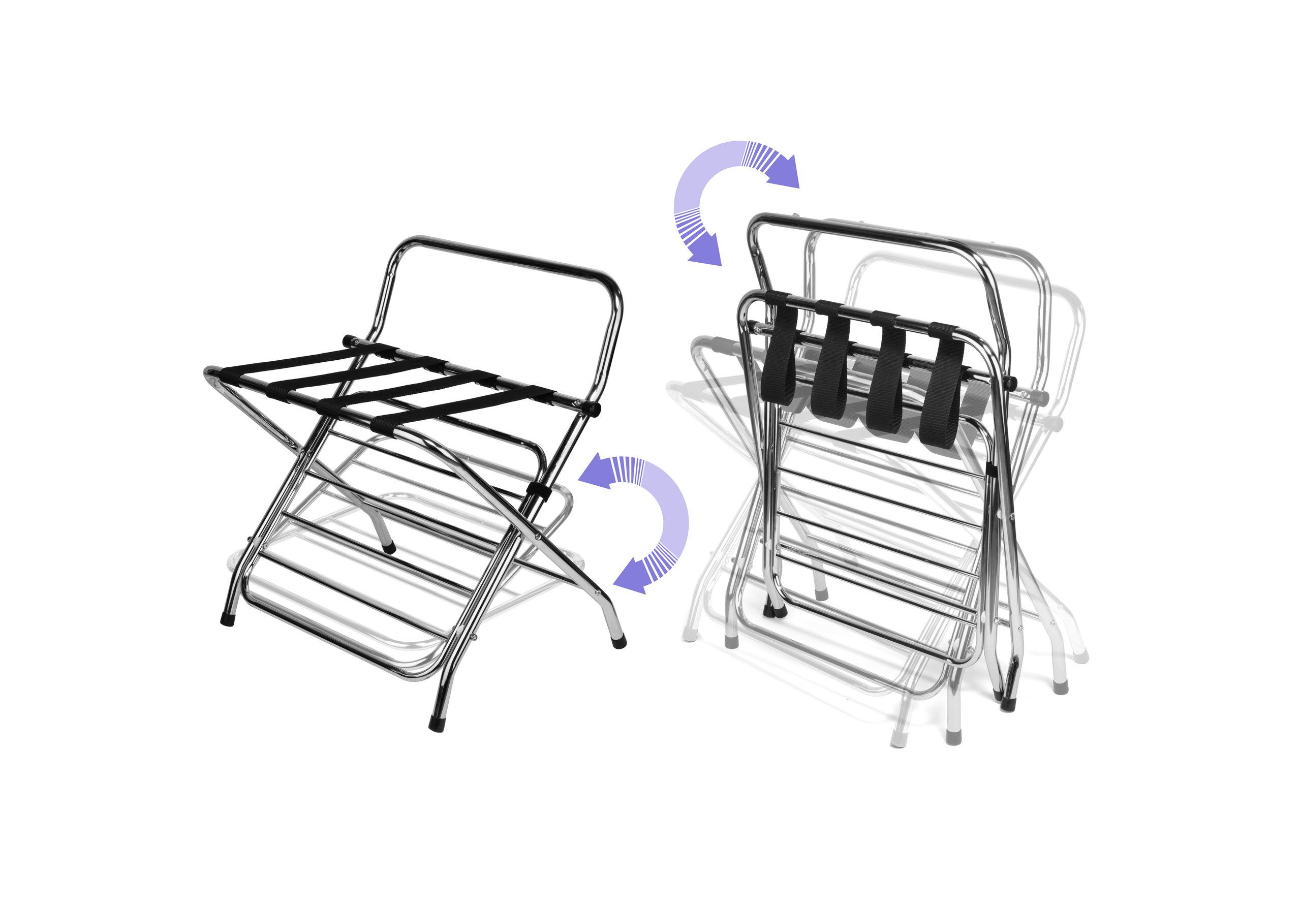 2-Shelf High Back Luggage Rack - Craftsman - Closet Organizers - by Ami ...