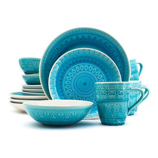 Fez 16-Piece Dinnerware Set, Service for 4 - Mediterranean - Dinnerware ...