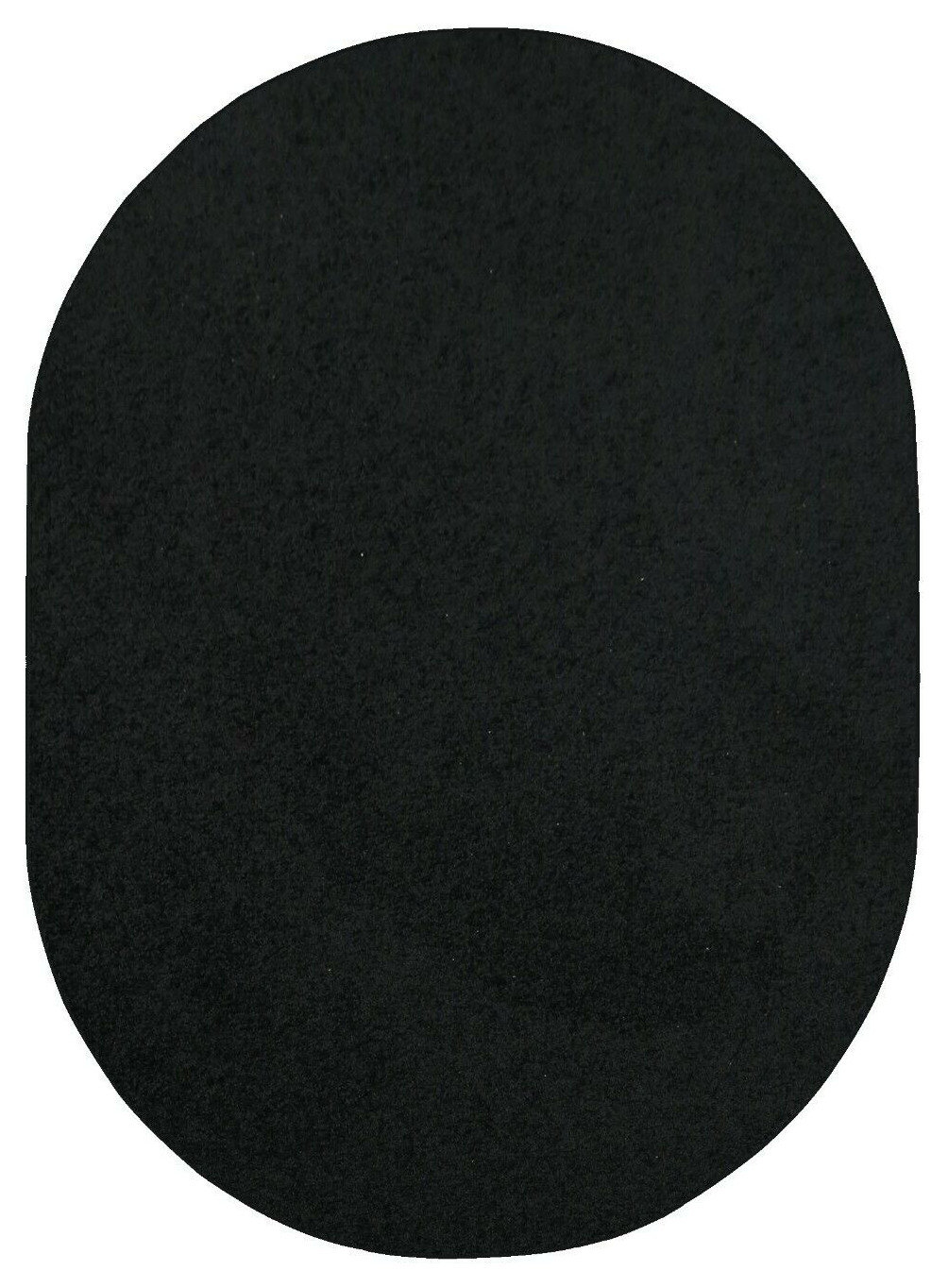 Furnish My Place Black Solid Color Rug Made In Usa, 4' x 50' Oval ...