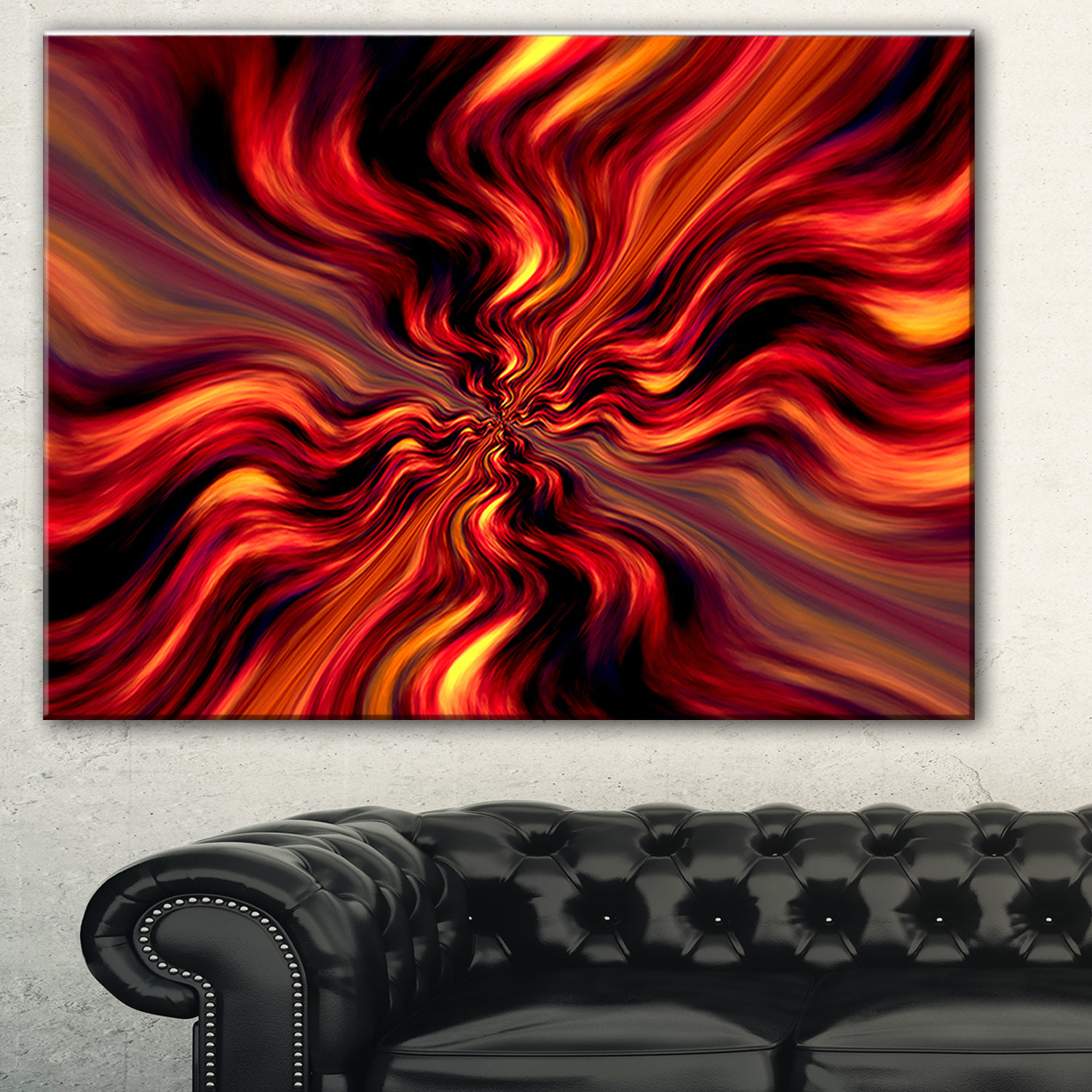 "Red Infinity Illustration" Abstract Digital Canvas Print, 40"x20 ...