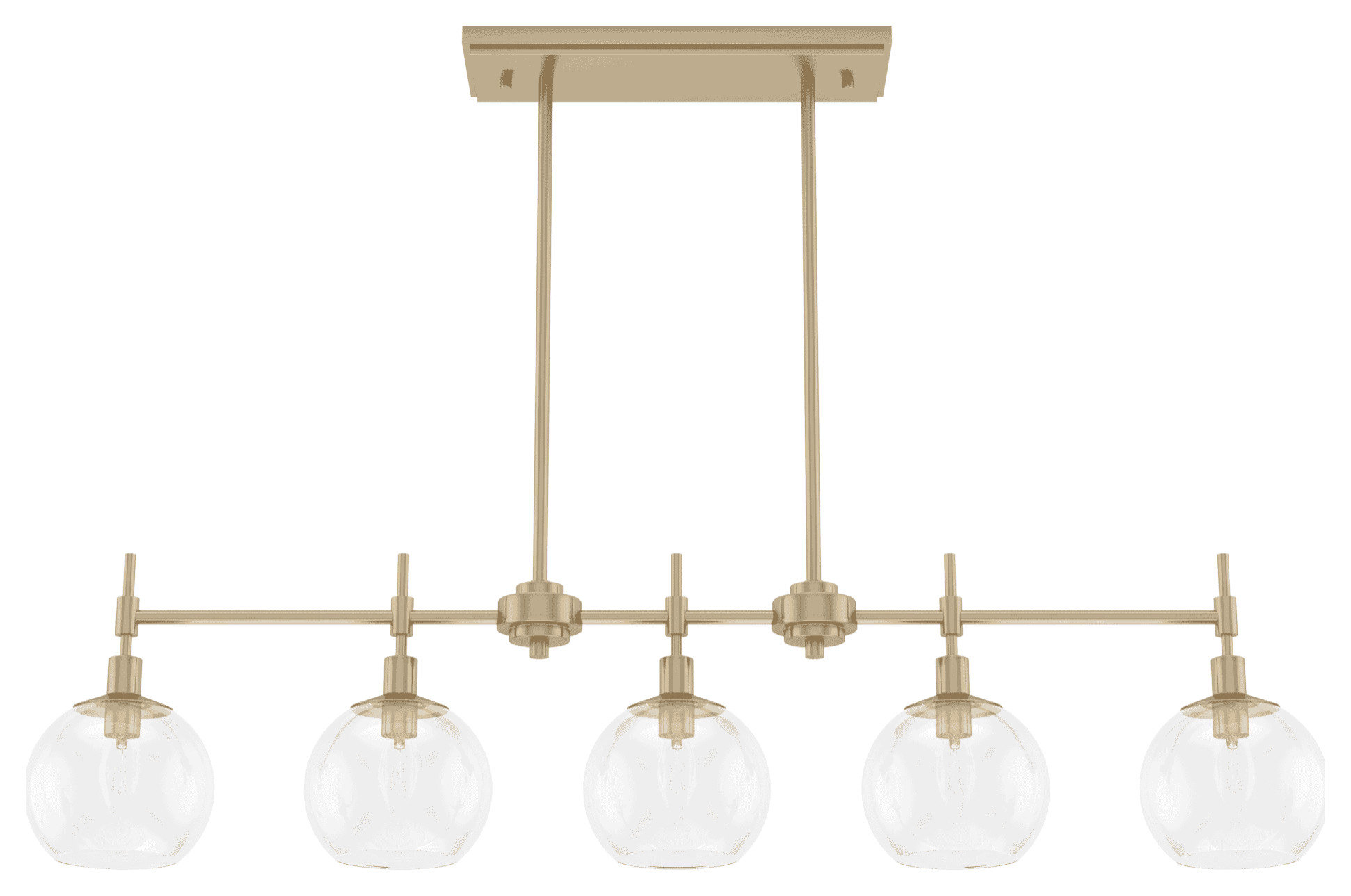 Alturas Gold Five Light Linear Chandelier from the Xidane Collection ...