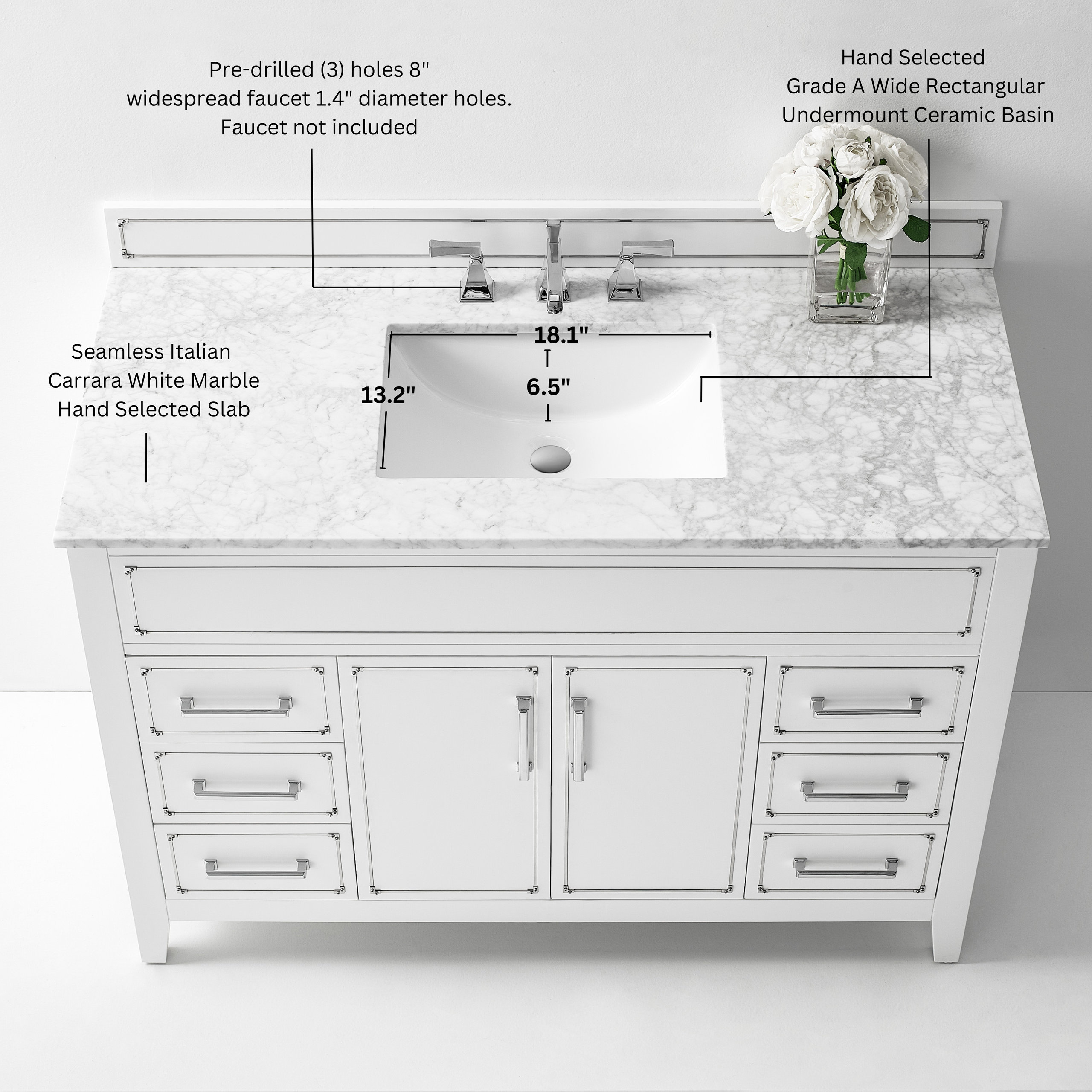 Aspen Bathroom Vanity Set, 48" - Transitional - Bathroom Vanities And ...