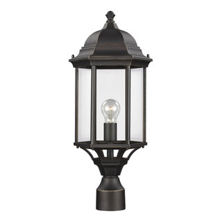 Sevier Large One Light Outdoor Post Lantern Antique Bronze ...