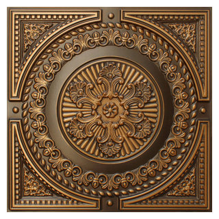 Antique Gold 3D Ceiling Panels, 2'x2' - Rustic - Ceiling Tile - by ...