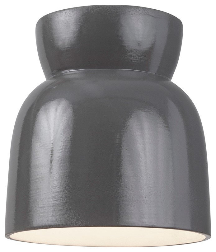 Justice Design Radiance Hourglass LED Flush, Grey CER-6190-GRY-LED1 ...