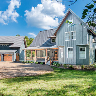 18 Beautiful Farmhouse Blue Exterior Home Pictures & Ideas October 2020 ...