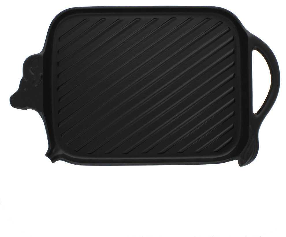 Chasseur French Cast Iron Cow-Shaped Grill, 15" - Traditional ...