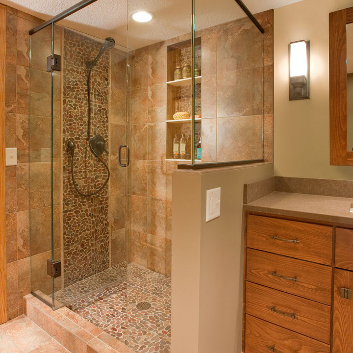 River Rock Walk In Shower - Photos & Ideas | Houzz