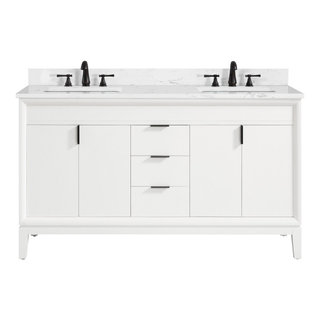 Avanity Emma 61" Vanity Combo, White - Transitional - Bathroom Vanities ...