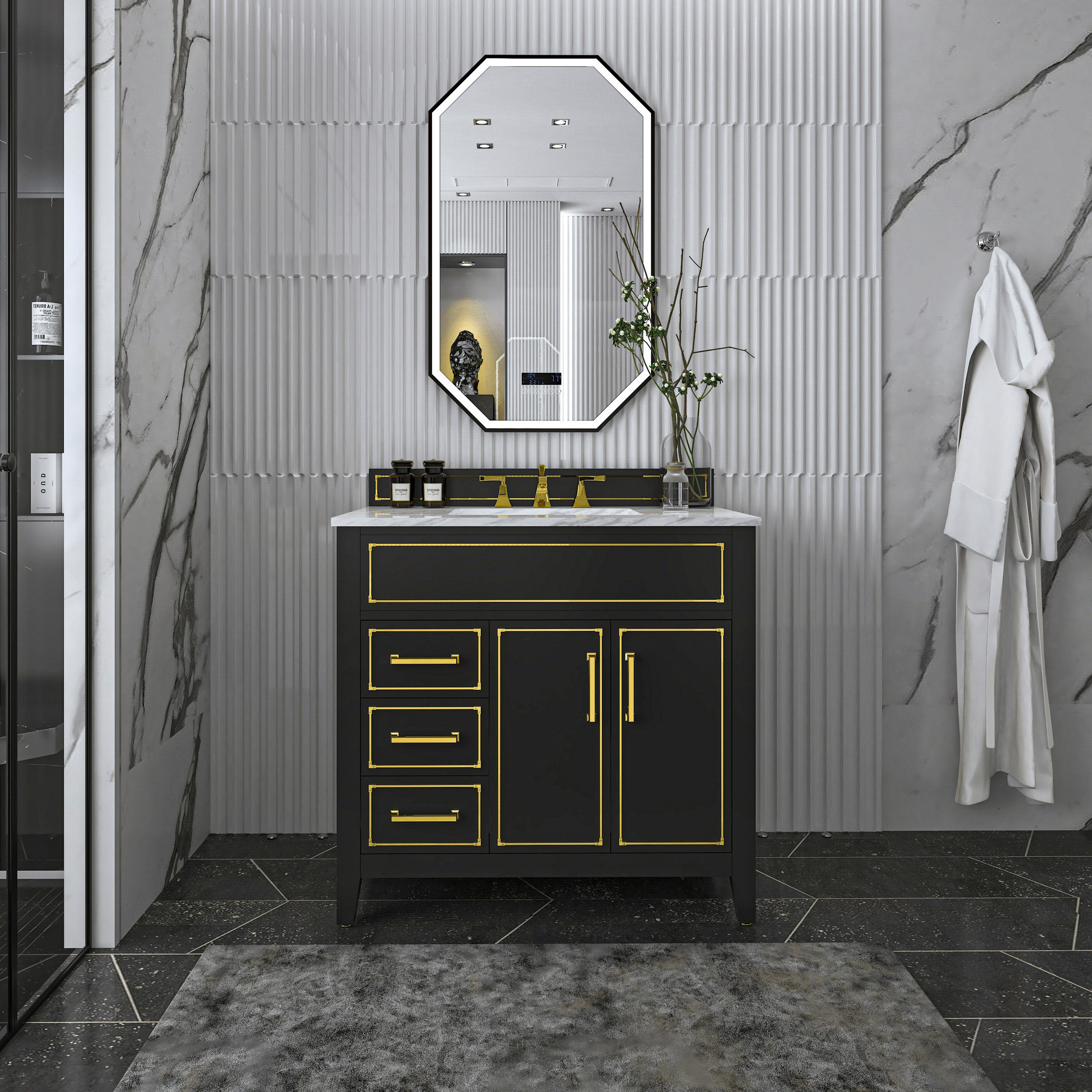 Aspen Bathroom Vanity Set, 36" - Transitional - Bathroom Vanities And ...