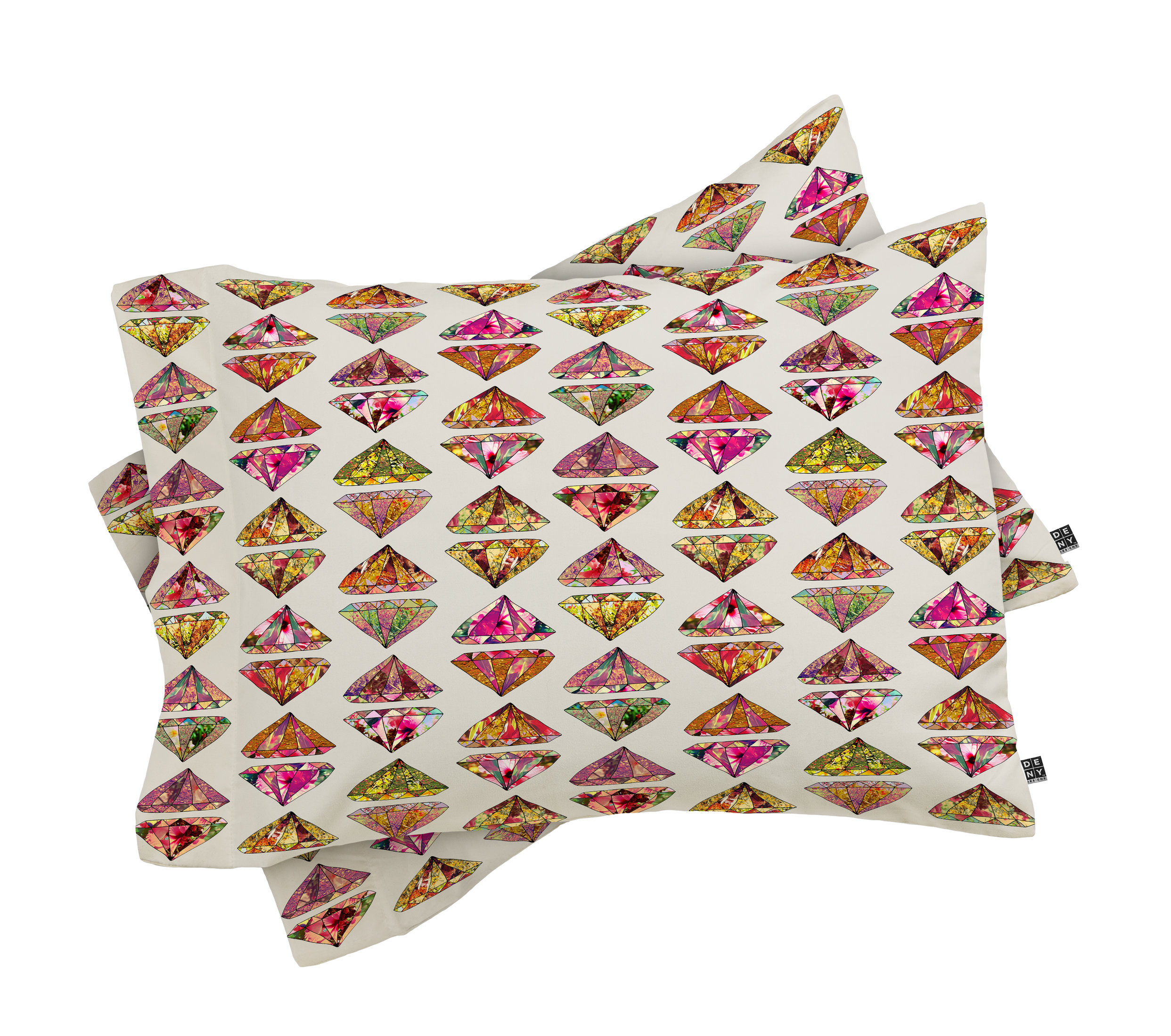 Deny Designs Bianca Green These Diamonds Are Forever Pillow Shams, King ...