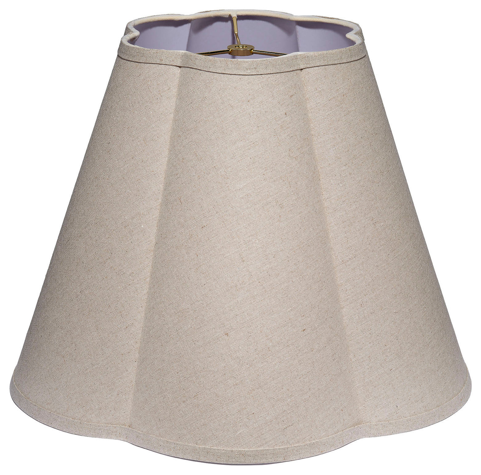 Scalloped Lamp Shade, Natural Linen, Large - Traditional - Lamp Shades ...