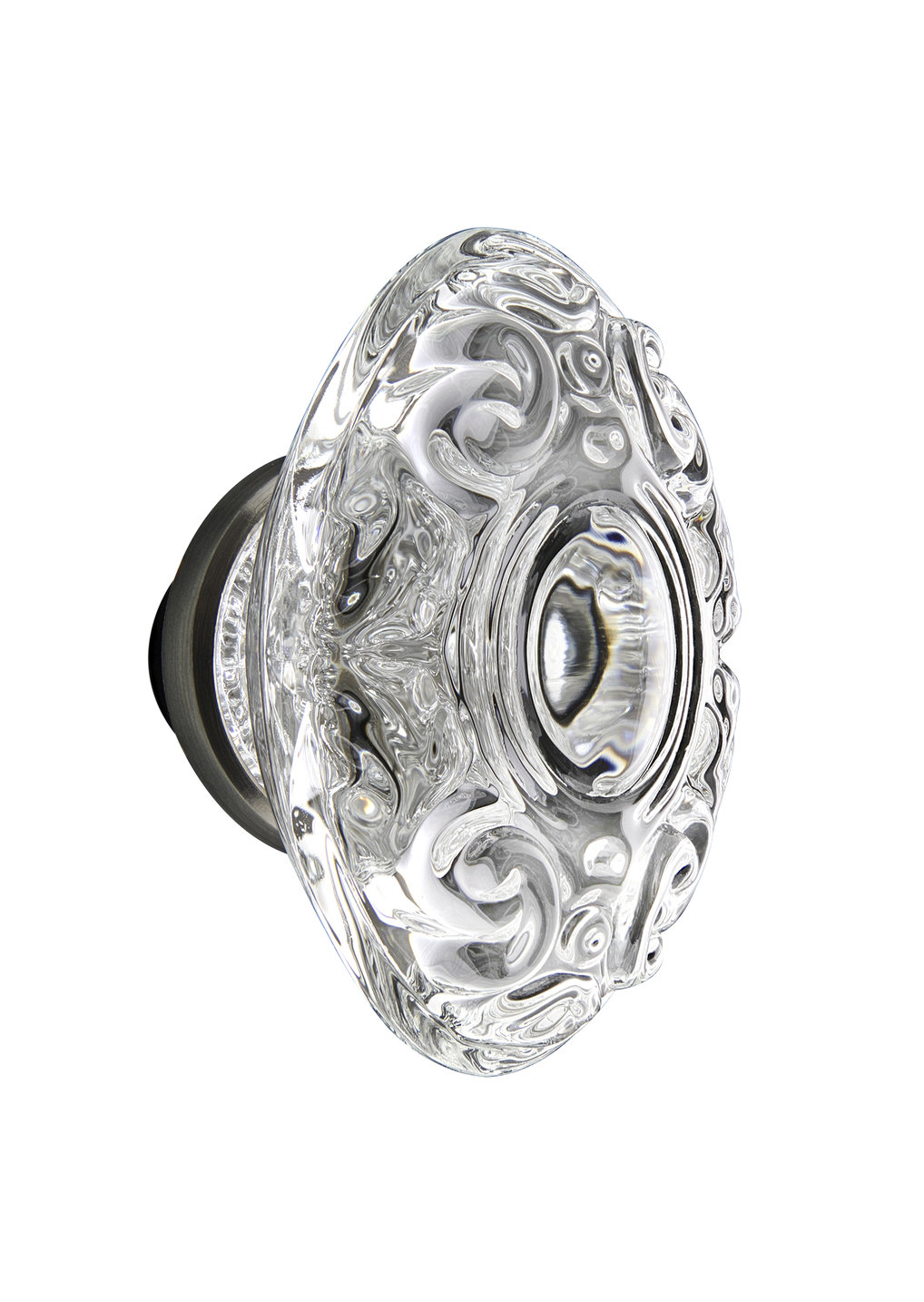 Mission Plate Privacy With Keyhole Crystal Victorian Knob, 2.75" - Craftsman - Doorknobs - by ...