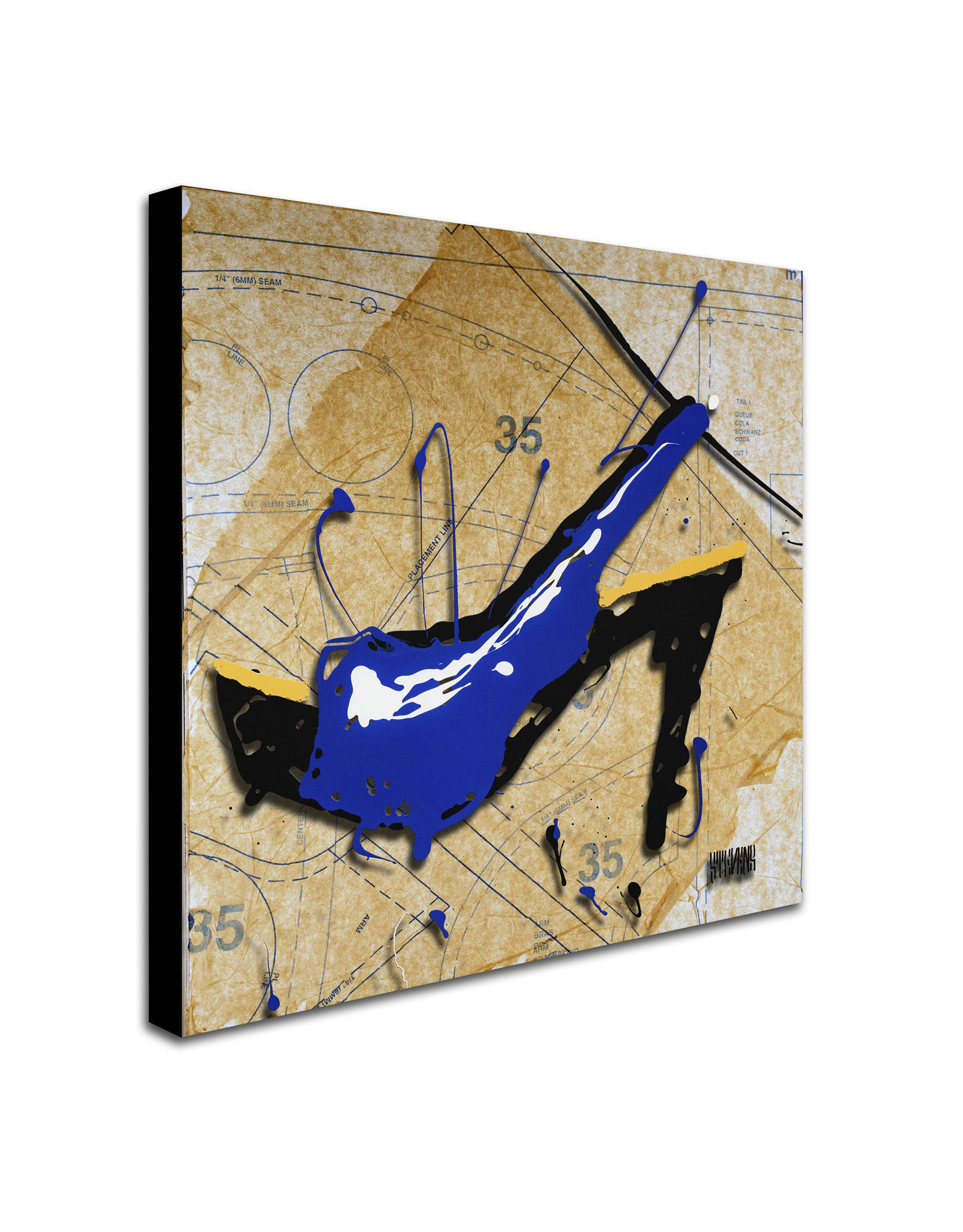 'Blue Heel' Canvas Art by Roderick Stevens, 14" x 14" - Contemporary ...