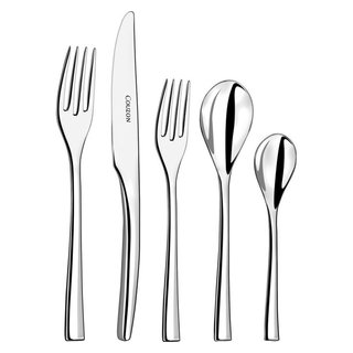 Couzon Steel Five Piece Place Setting, Stainless Steel - Flatware And ...