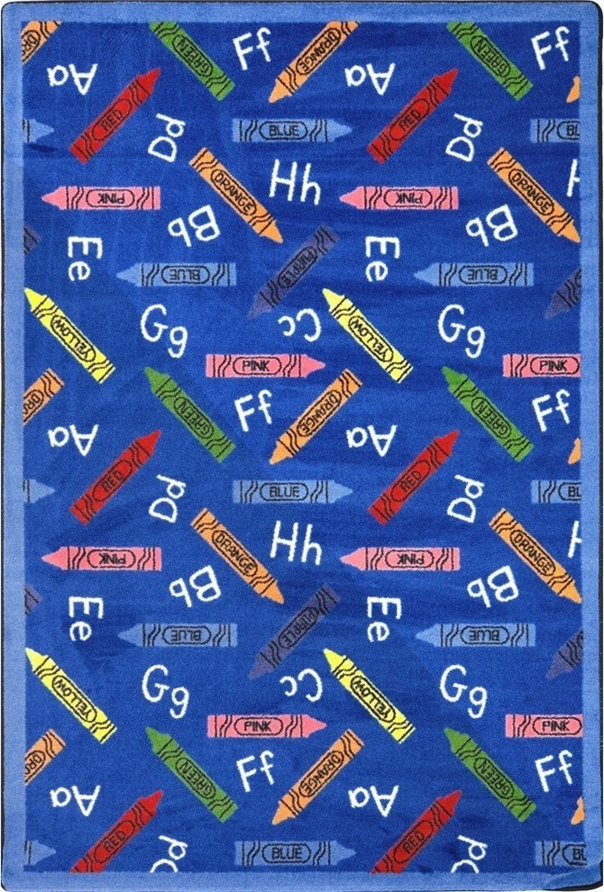 Joy Carpets Playful Patterns, Children'S Area Rug, Crayons, 10'9"X13'2 ...
