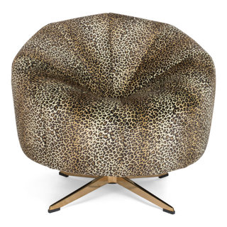 Animal Skin Swivel Lounge Chair | Bold Monkey Where The Sun Doesn't ...