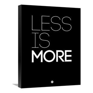 "Less Is More Poster Black" Fine Art Print, 18" x 24" - Modern - Prints ...