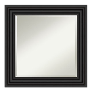 Colonial Black Framed Wall Mirror, 26 in. x 26 - Traditional - Wall ...