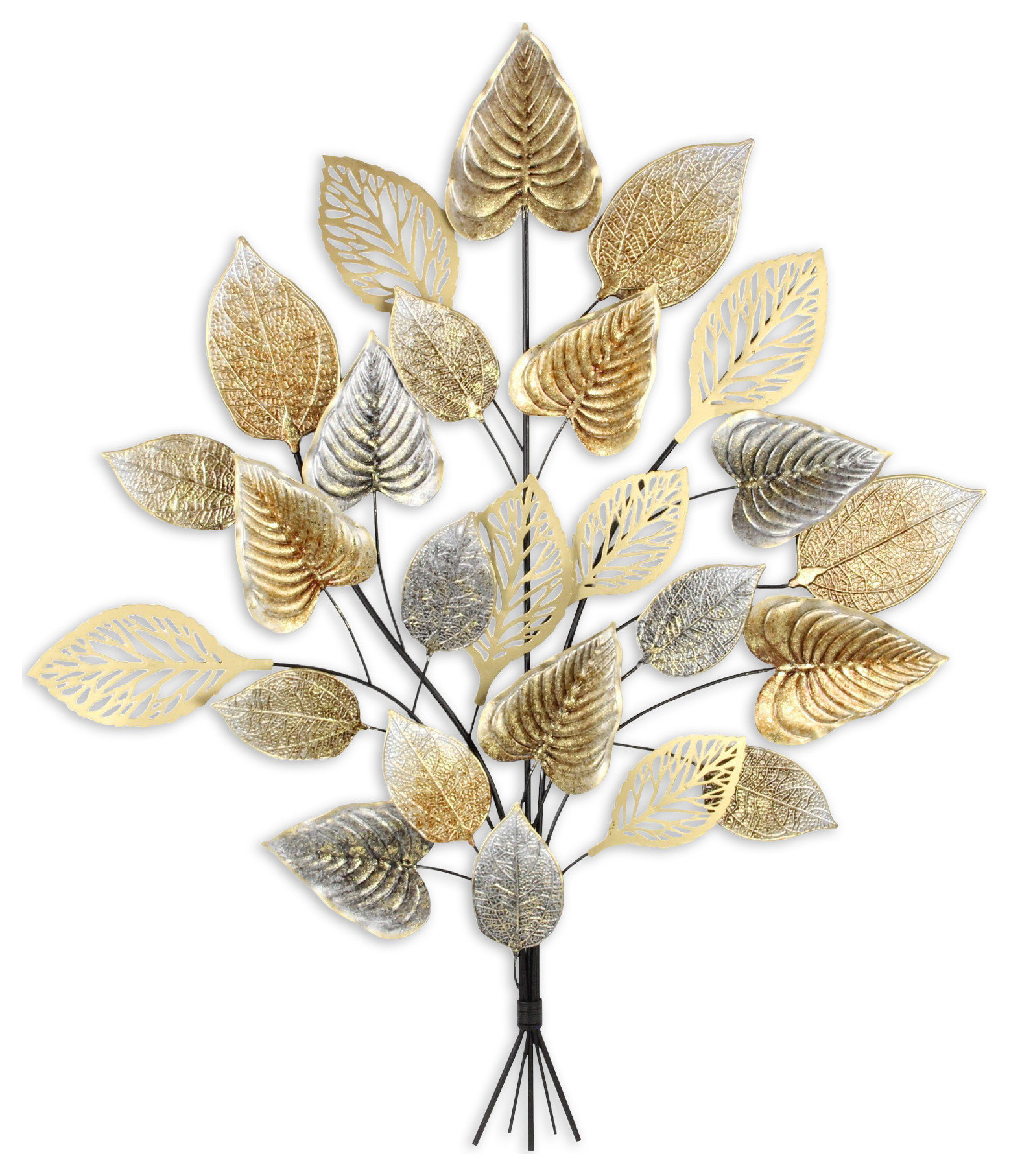 Rustic Fall Leaf Bouquet Decor - Contemporary - Metal Wall Art - by ...