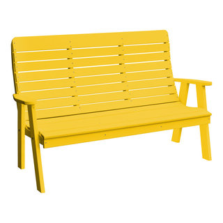 Poly Winston Garden Bench, 5 Foot - Transitional - Outdoor Benches - by ...
