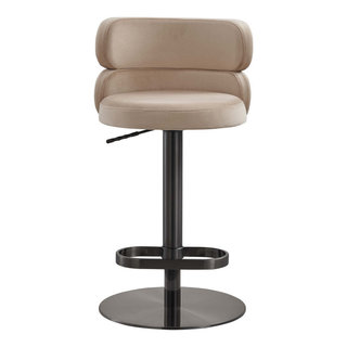 Modern Bar Stool Single Counter High Stool Height Adjustable Swivel ...
