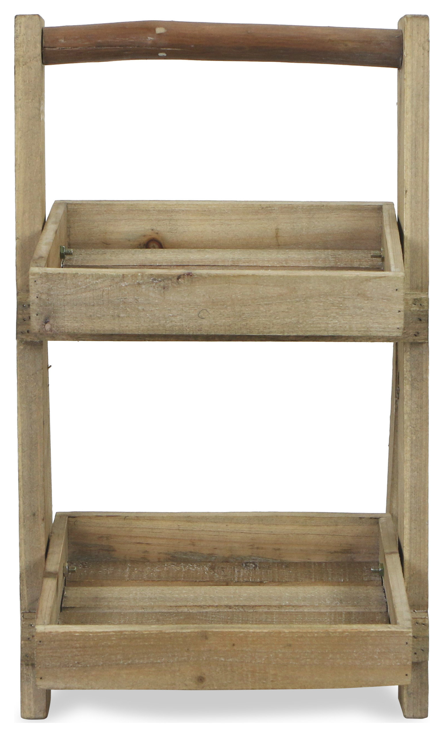 Alari 2 Tier Wood Folding Shelf Small - Farmhouse - Display And Wall ...