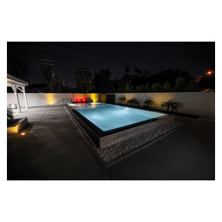 New Raised Infinity Pool - Modern - Pool - Los Angeles - by A to Z ...