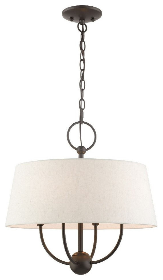 4 Light Pendant in Modern Farmhouse Style - 18 Inches wide by 18.75 ...