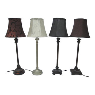 22" Assorted Buffet Lamps, Set of 4 - Traditional - Lamp Sets - by ...