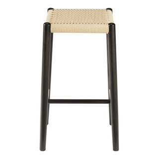 Leif counter height stool, Caviar, Set of 2 - Beach Style - Bar Stools ...