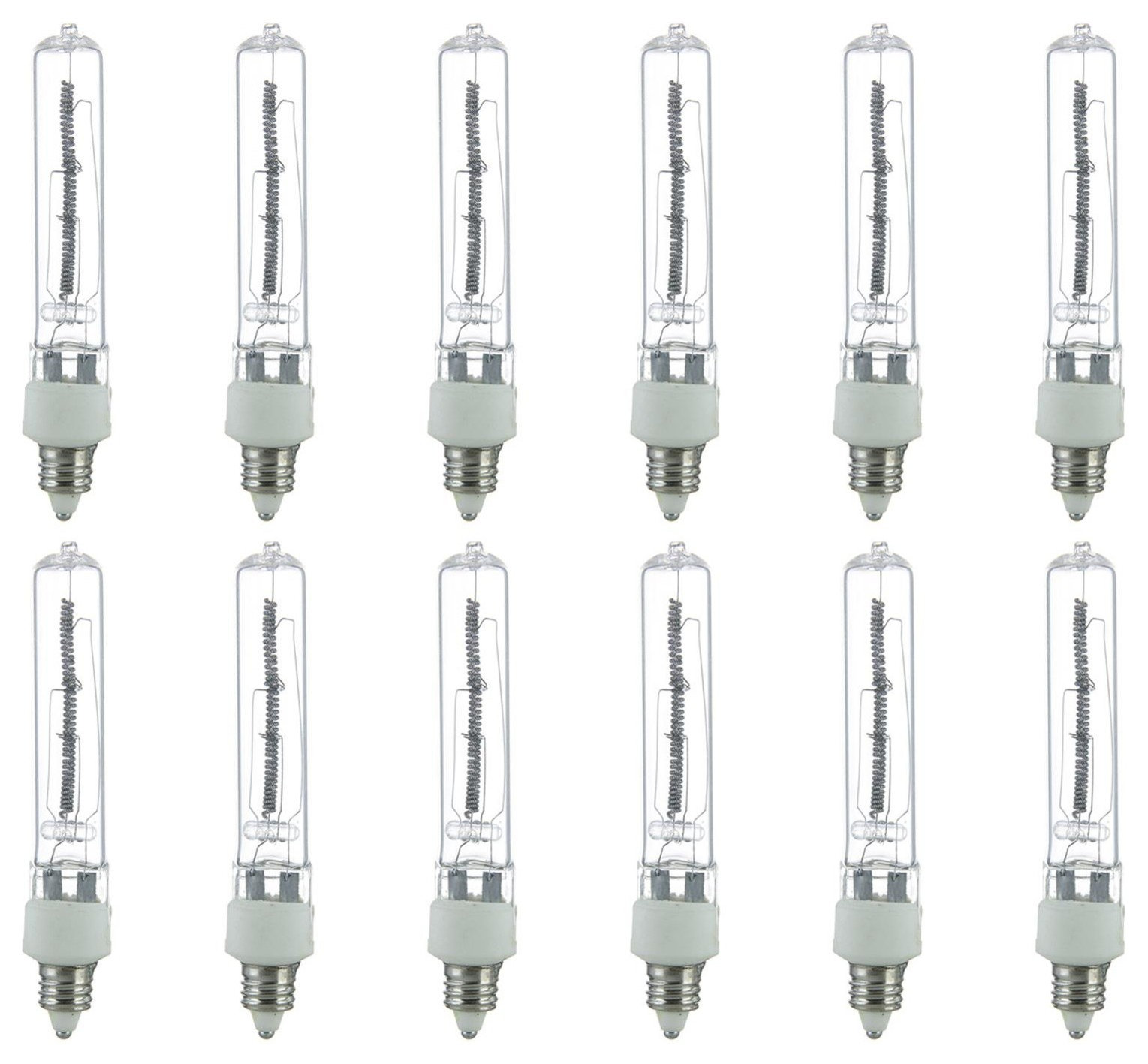 12 Pack Sunlite Halogen 500 Watt Single Ended T4 Mini Can Base Clear ...