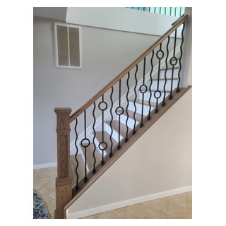 Contemporary O Metal Balusters - Staircase - New York - by Up Stairs ...