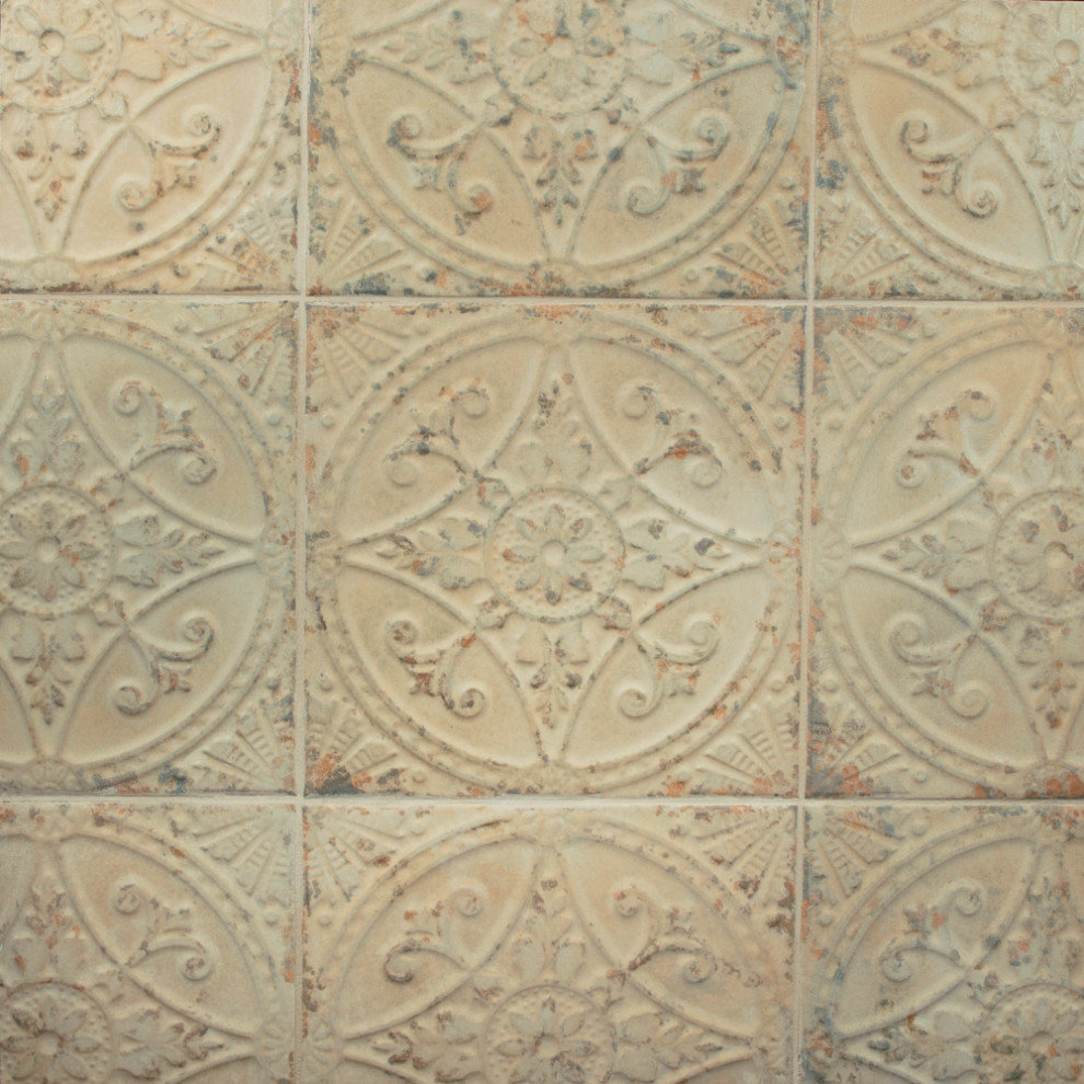 Saja Ceramic Floor and Wall Tile, Blanco, Blanco, Sample - Farmhouse ...