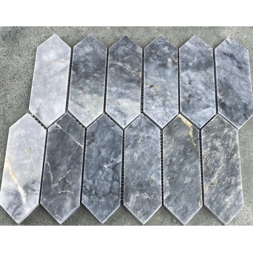 Luna Sky Marble Strada on 12"x12" Mesh Mosaic Tile (10 sqft per box ...