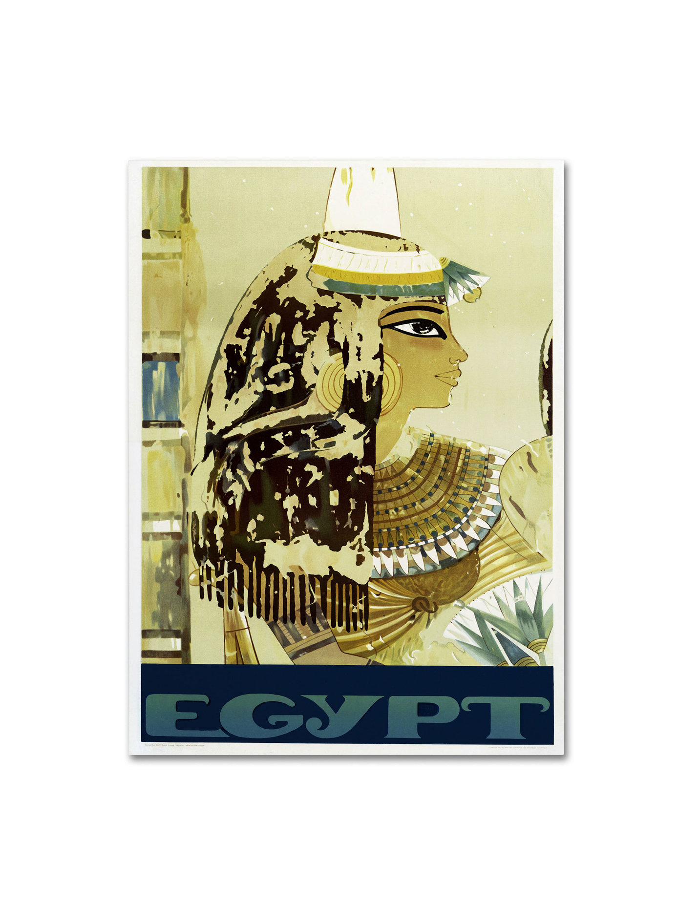 'Visit Egypt Cleopatra' Canvas Art by Vintage Apple Collection, 14" x ...