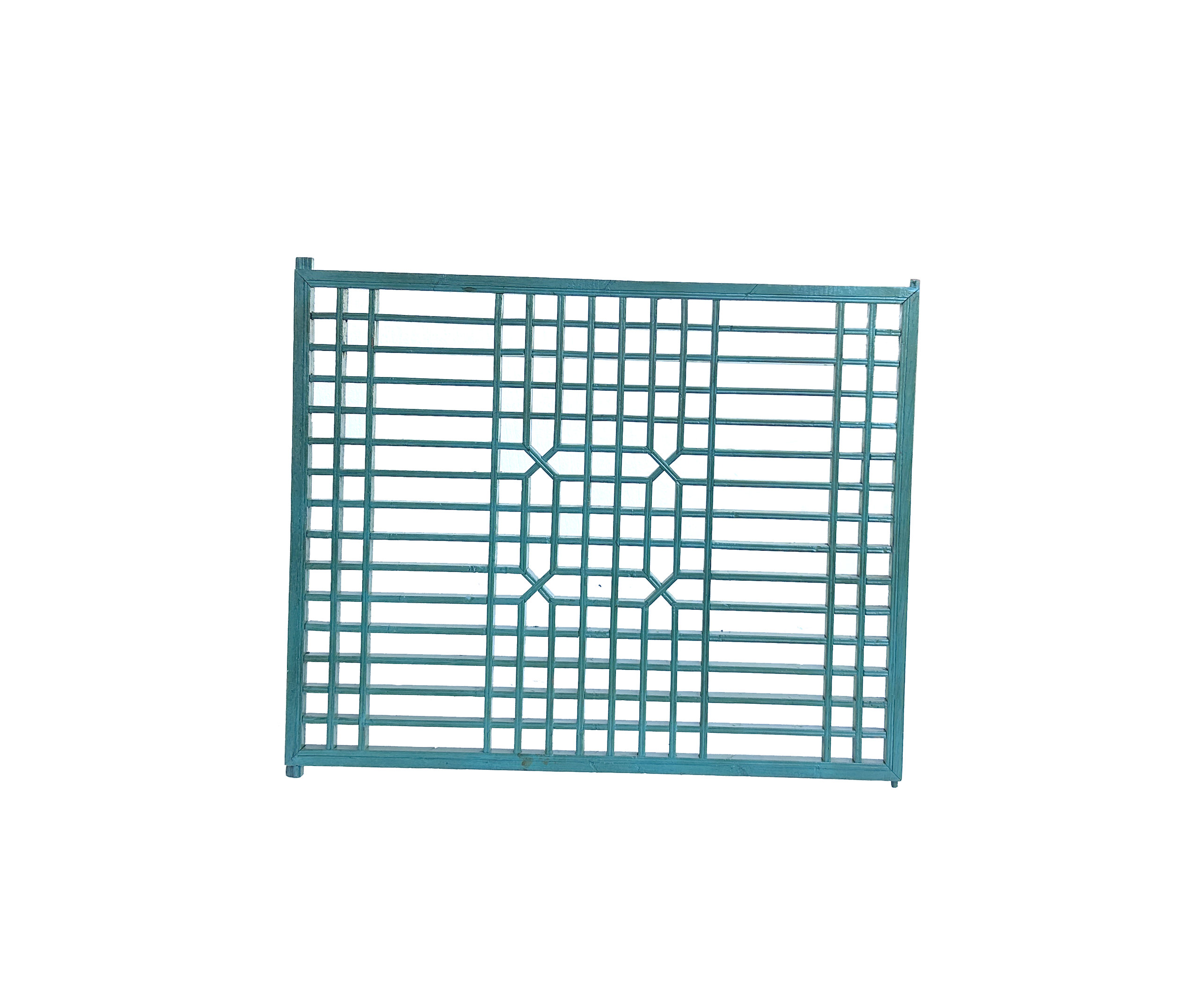 Vintage Rustic Pastel Blue Green Grid Geometric Wood Wall Panel ...