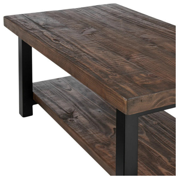 Reclaimed Solid Wood 42" Coffee Table - Rustic - Coffee Tables - by ...