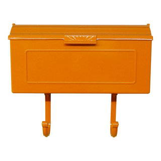 Mid Modern Nash Horizontal Mailbox, Orange - Contemporary - Mailboxes ...