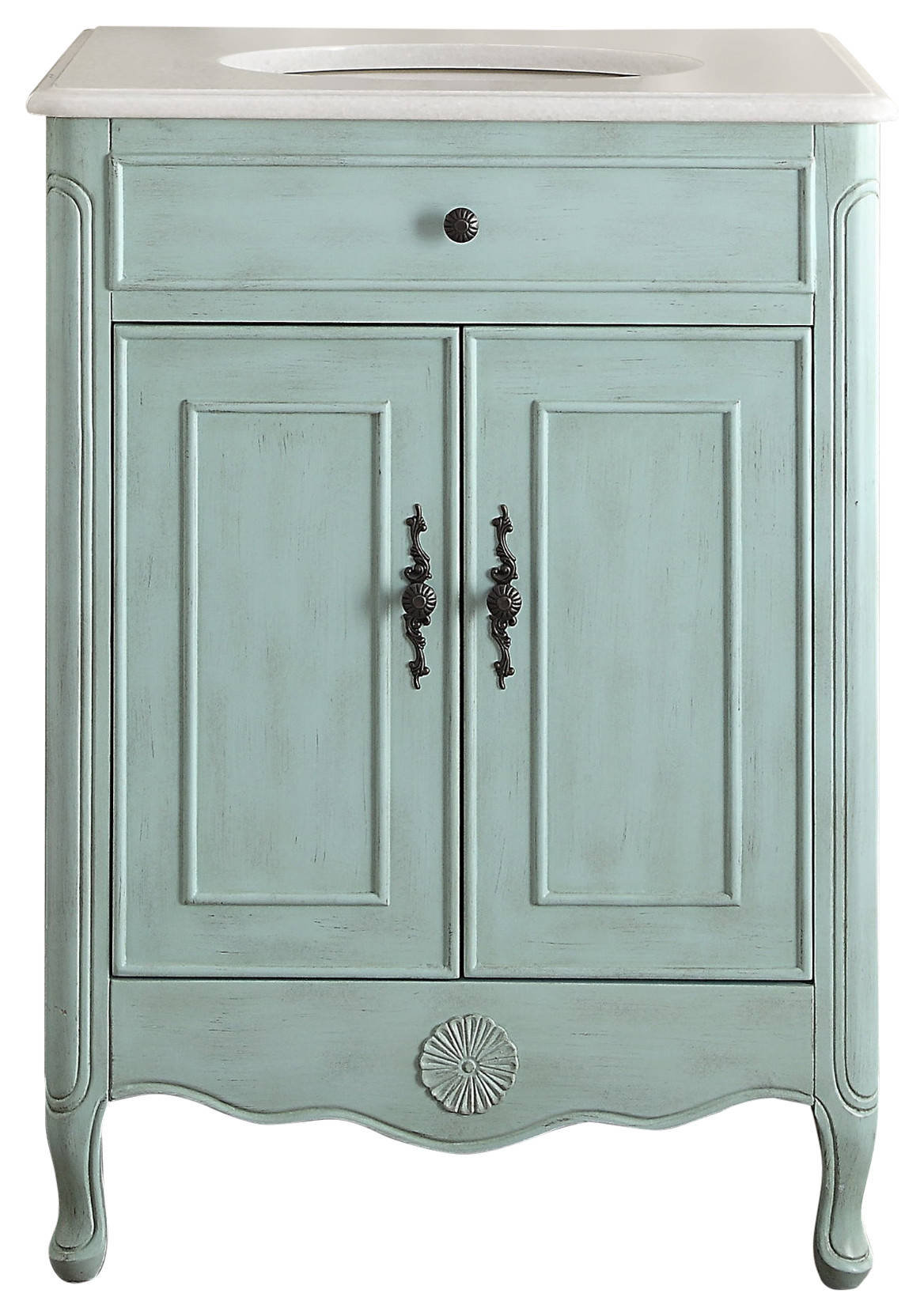 26" Cottage-Style 2-Door Daleville Bathroom Sink Vanity - French ...