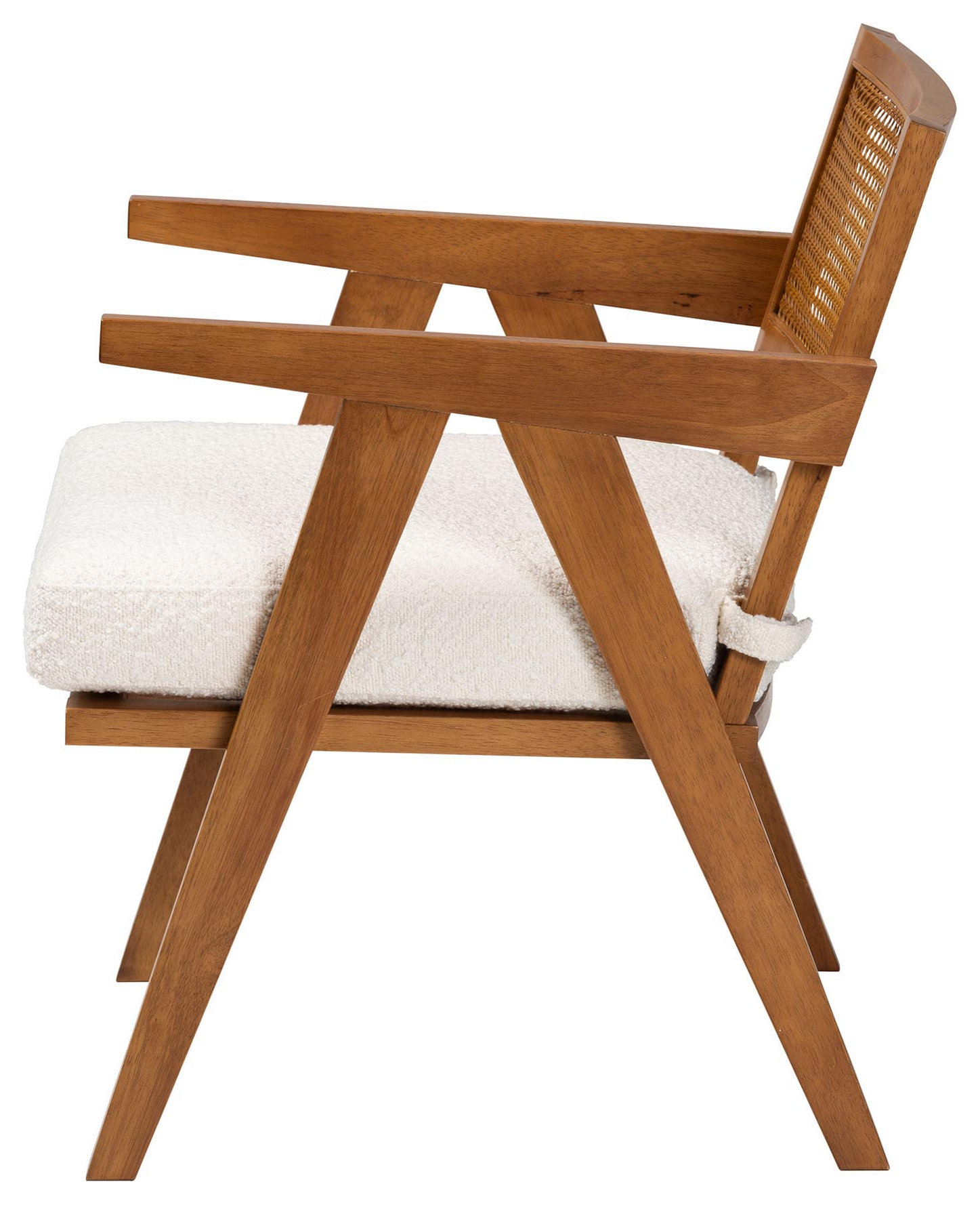 Gloria Cream Boucle Fabric Armchair - Tropical - Armchairs And Accent ...