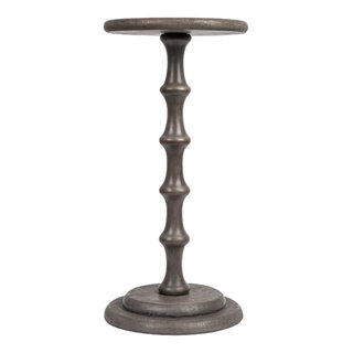 Ergo Pedestal Cocktail Side Table, Dove Grey - Asian - Side Tables And ...