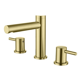 Circular 8" Bathroom Sink Widespread Faucet with Drain Assembly ...