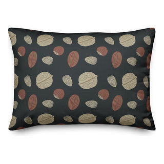 Brown Nut Assortment Throw Pillow - Rustic - Decorative Pillows - by ...