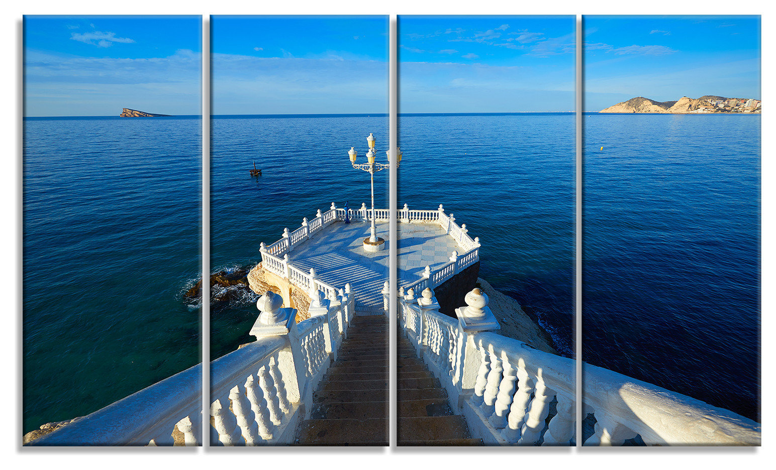 "Benidorm Mirador Del Castillo Lookout Point" Metal Wall Art, 48"x28 ...