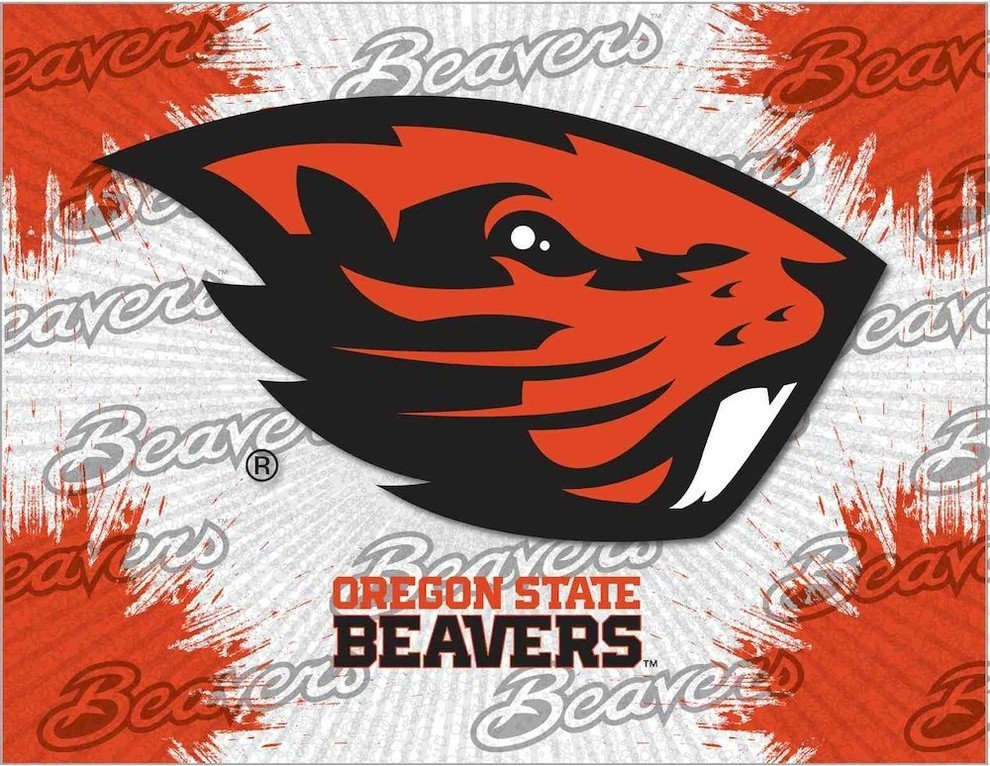 Oregon State Logo Canvas, 20"x15" - Contemporary - Prints And Posters ...