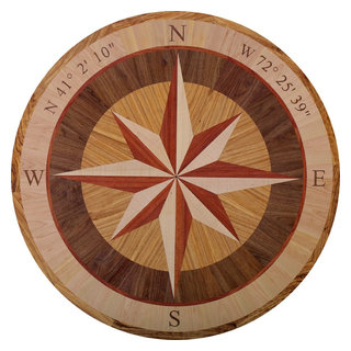 Julie hardwood compass rose floor medallion inlay - Chicago - by User ...
