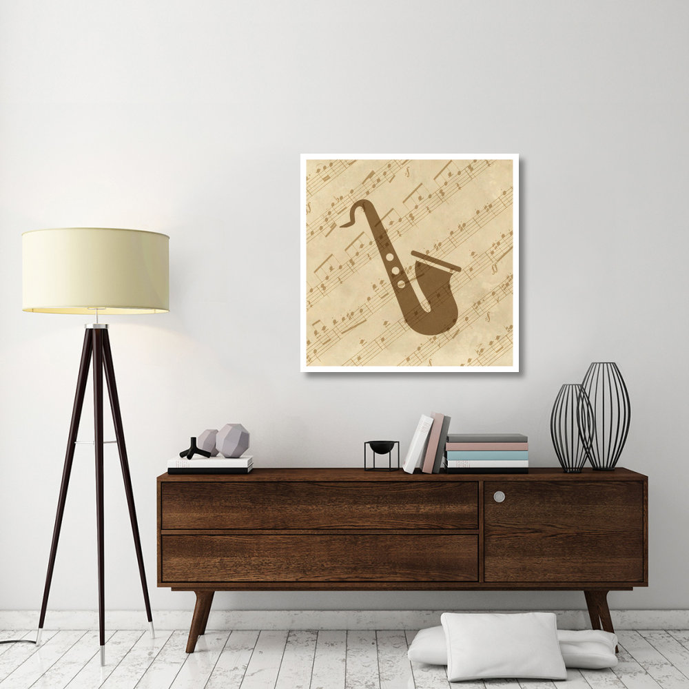 "Music - Saxophone" Digital Paper Print by BG.Studio, 20"x20", 38"x38 ...