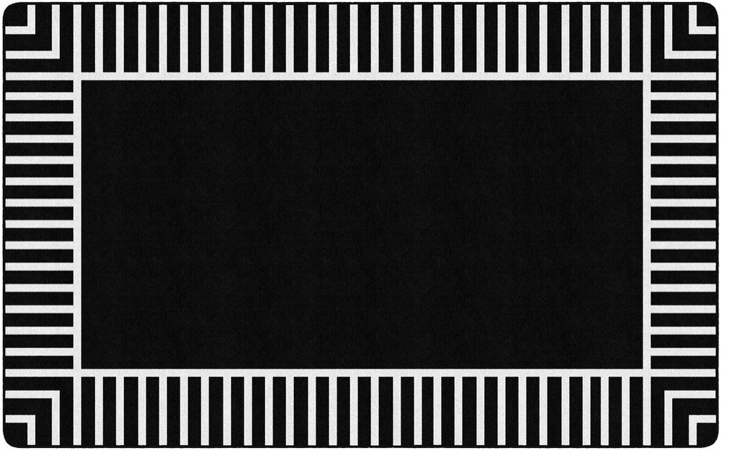 Flagship Carpets CA2012-28SG Industrial Chic Black/White Stripe Border ...
