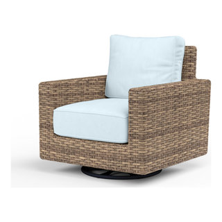 Havana Sunbrella Upholstered Swivel Outdoor Rocker - Tropical - Outdoor ...